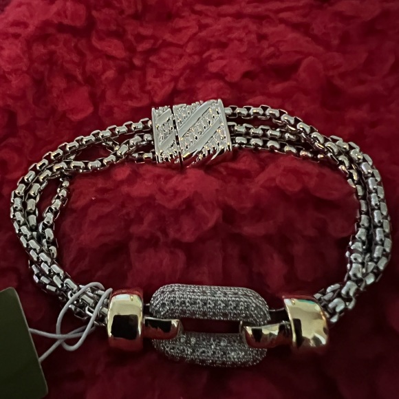 MX | Jewelry | Mx Signature Pave Cuff Bracelet 3 | Poshmark